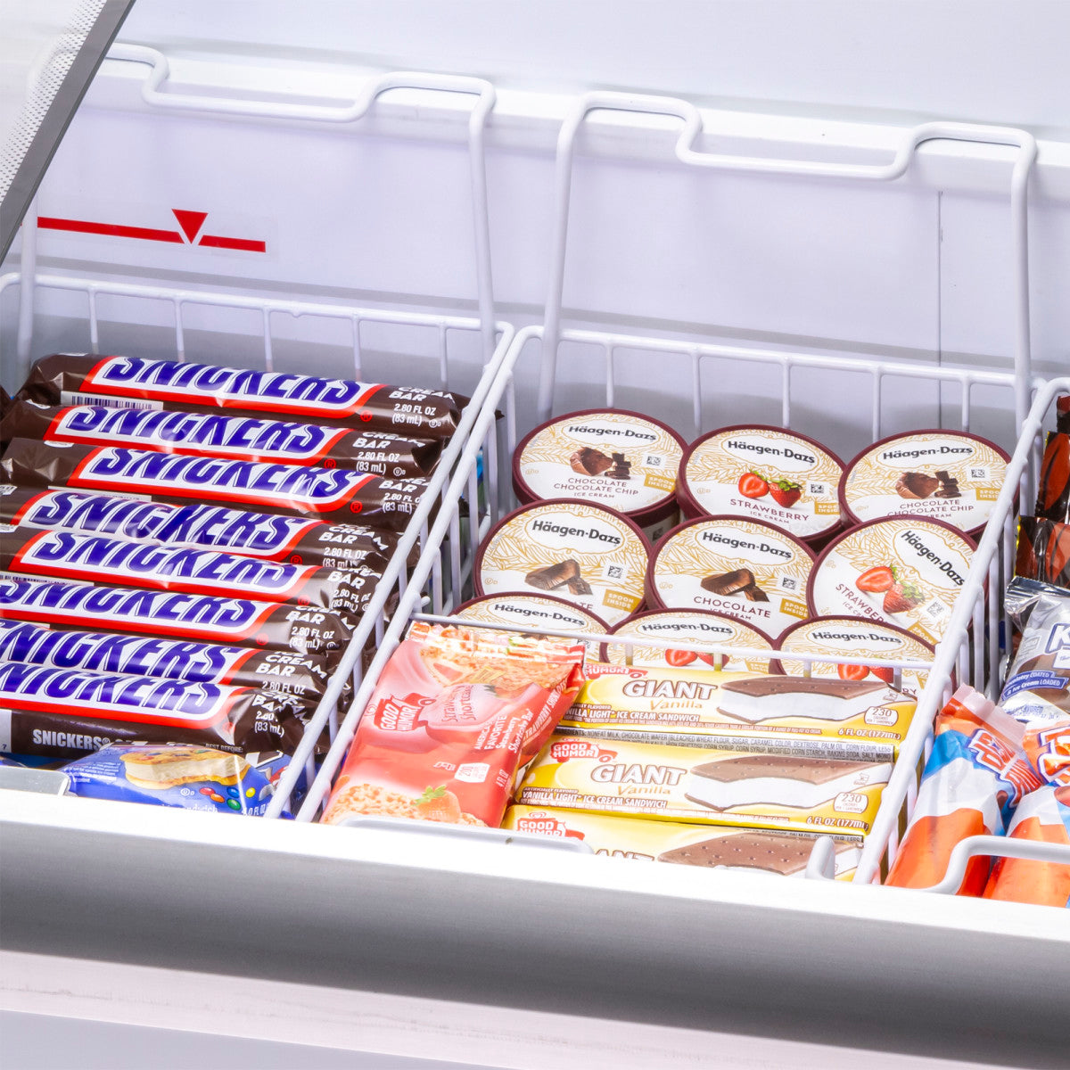 Maxx Cold X-Series Curved Glass Top Mobile Ice Cream Display Freezer ...