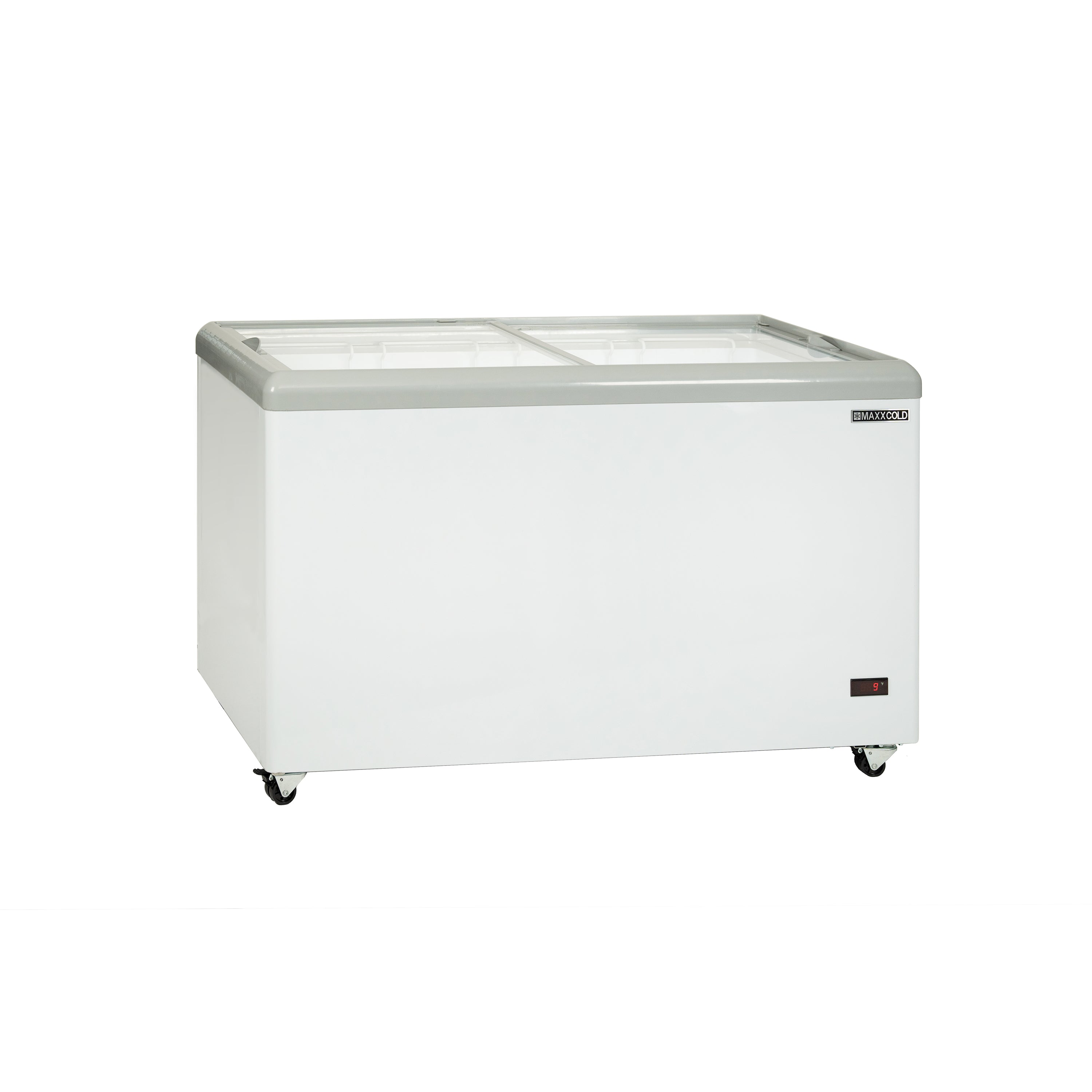 Maxx Cold X-Series Sliding Glass Top Mobile Ice Cream Display Freezer ...