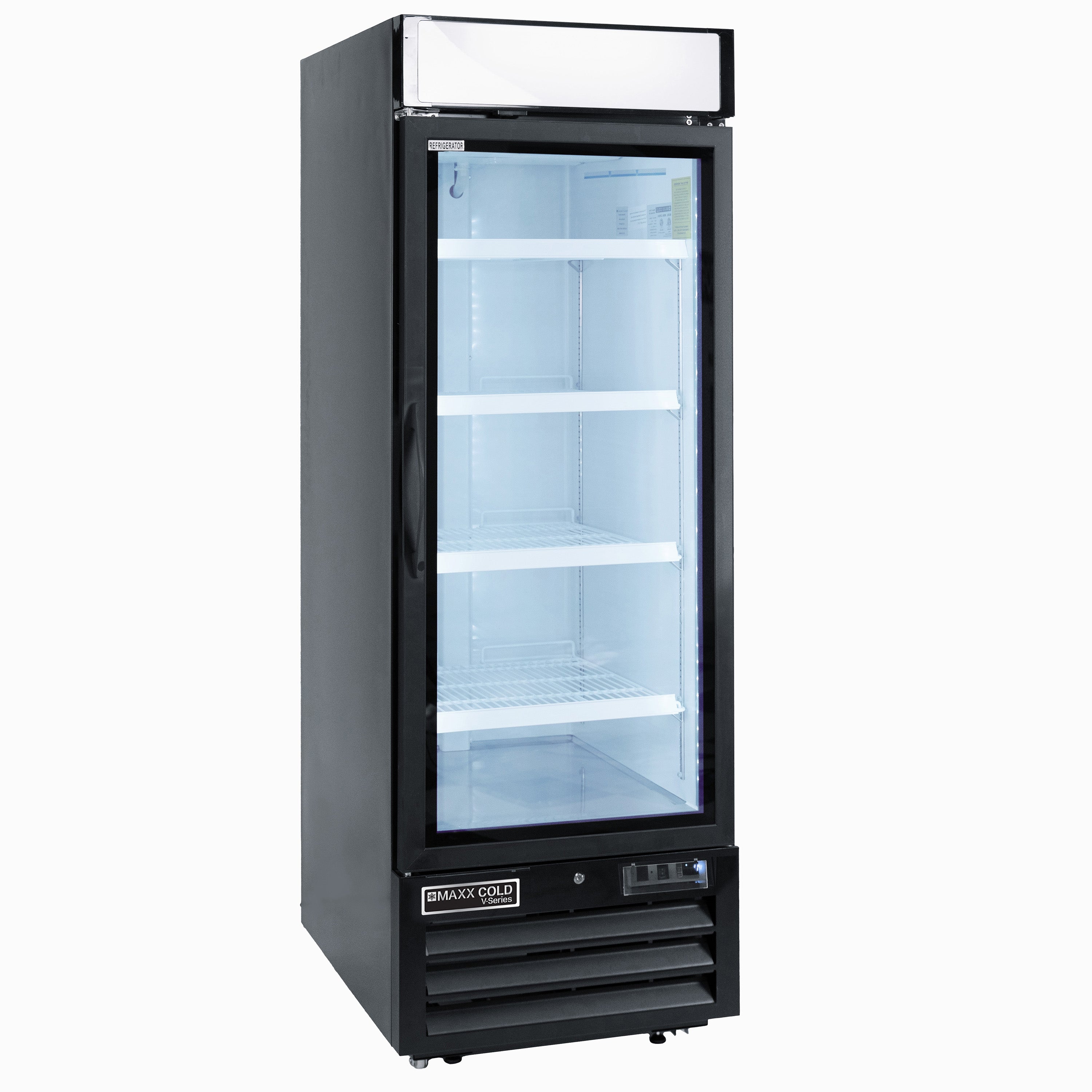 Maxx Cold V-Series Single Glass Door Merchandiser Refrigerator, 27"W ...