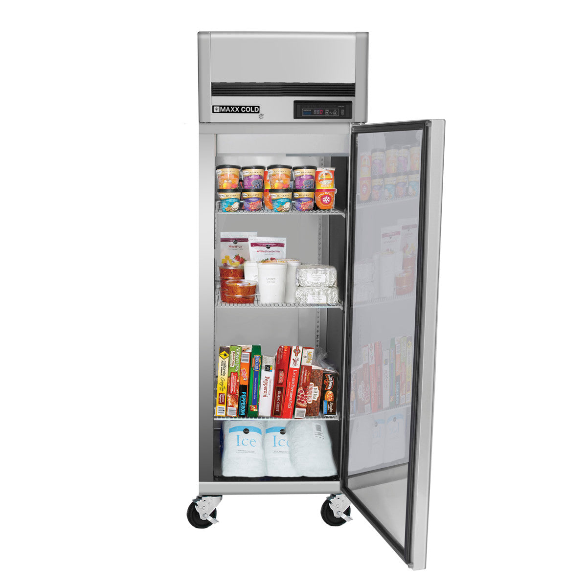Maxx Cold Single Door Reach-In Freezer, Top Mount, 27"W, 23 cu. ft ...