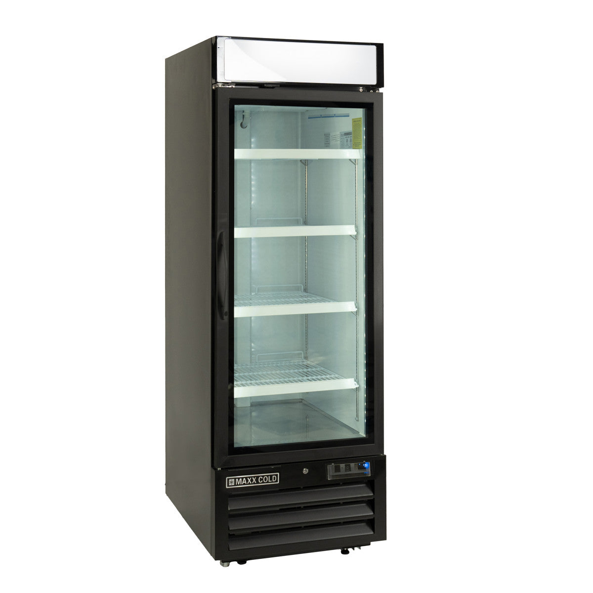 Maxx Cold V-Series Single Glass Door Merchandiser Freezer, 27"W, 23 cu ...