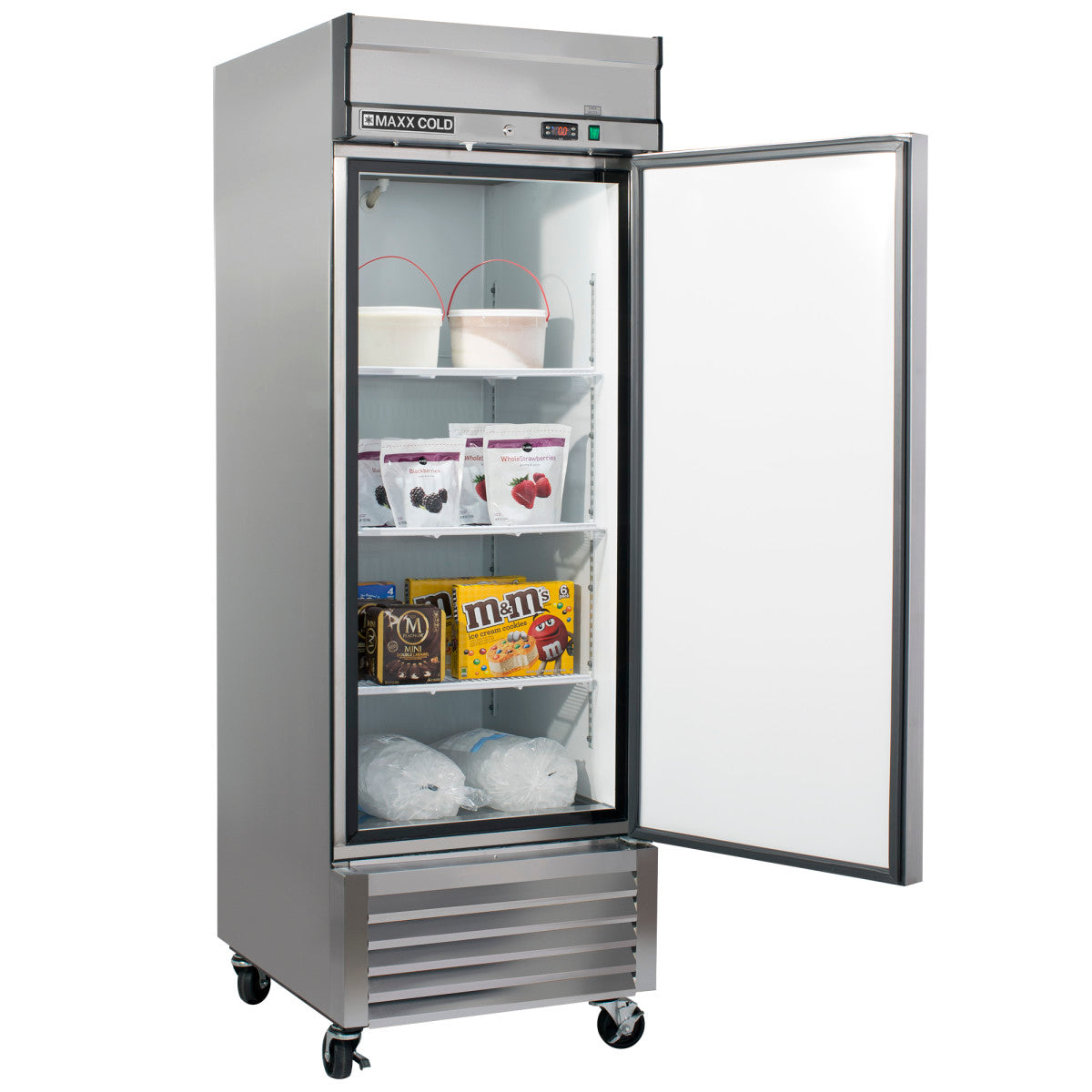Maxx Cold Bottom Mount 1 Door Reach-In Freezer, 27" W, 19.3 Cu Ft, in ...
