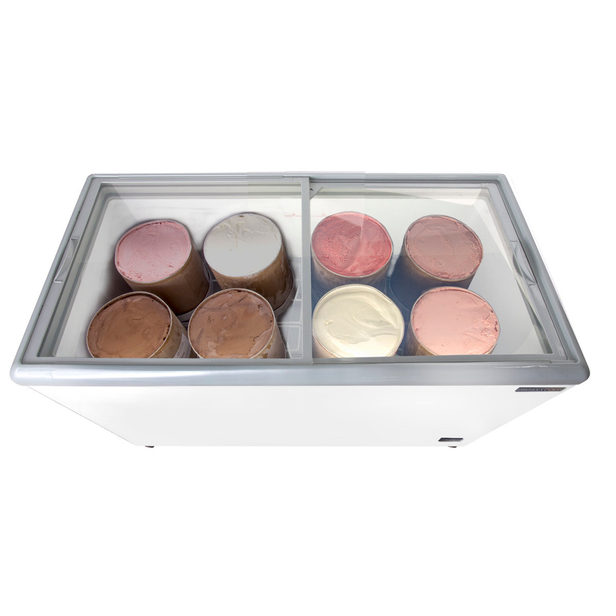 Maxx Cold X-Series Sliding Glass Top Mobile Ice Cream Display Freezer ...
